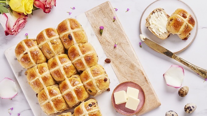Hot Cross Buns with Bread Booster from BakeGood