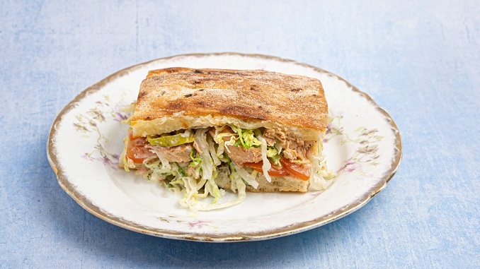 Recipe for Fish Grinder Sando from Chef Charlotte Langley